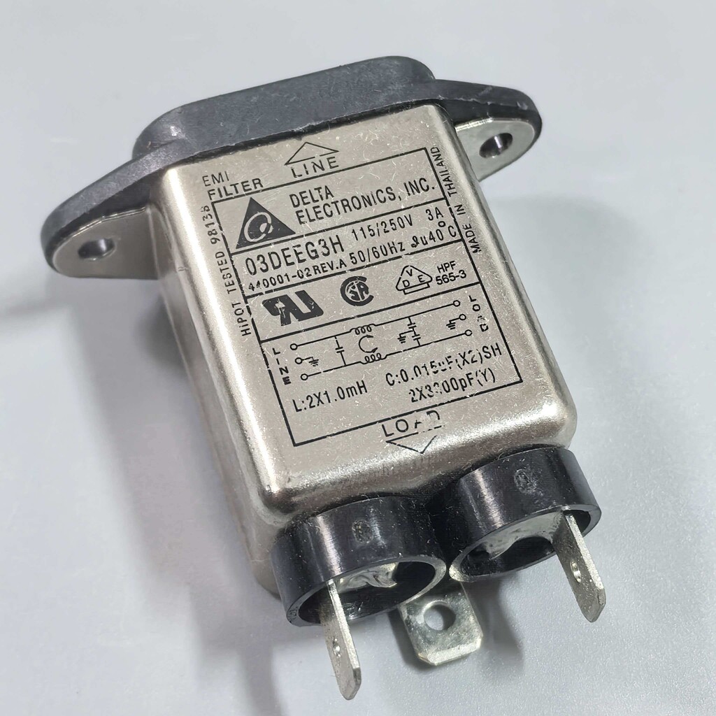 3A台达/DELTA电源滤波器插座 03DEEG3H 电源滤波插头EMI滤波器
