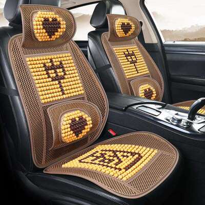 22年新款木珠拳拳之心行云流水夏季汽车座垫坐垫座垫套出口