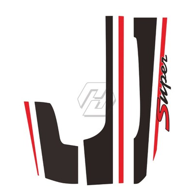 适用比亚乔vespa/ GTS t250/150/300 前车板贴花个性拉花经典贴纸