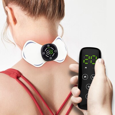 智能EMaS发热按摩贴颈椎遥控按摩贴瘦身暧宫富贵包颈部加热按摩器