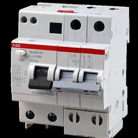 ABB低压微型断路器漏电开关GSJ201 AC-D20/0.03物料号10182921