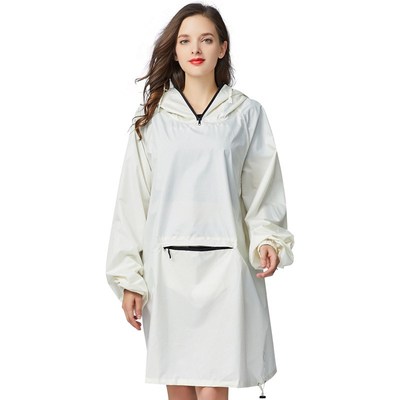 Womens Stylish Waterproof Rain Poncho ClMoak Raincoat with
