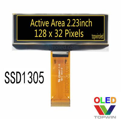 2.23英寸oled液晶显示屏黄色光2832ASYCG15高亮黑底黄字工控省电