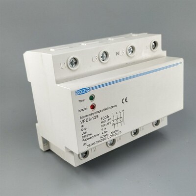100A 3c80V Three Phase four wire Din rail automatic recovery