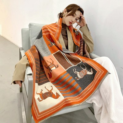 Luxury Winter Cashmeqre Scarf Women 2020 Design Warm Pashmin