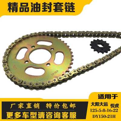 摩托车链盘大阳大运DY125-5-8-16-22-36-38套链DY150-21H油封链条