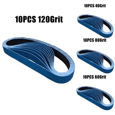 10Pcs Zirconia Sander Filew Sanding Belt 40/60/80/120 Grit 2