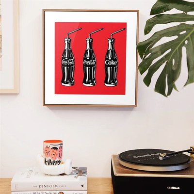 安迪沃霍尔简约艺术可乐瓶装饰画现代卧J室墙网红潮流挂画桌面摆