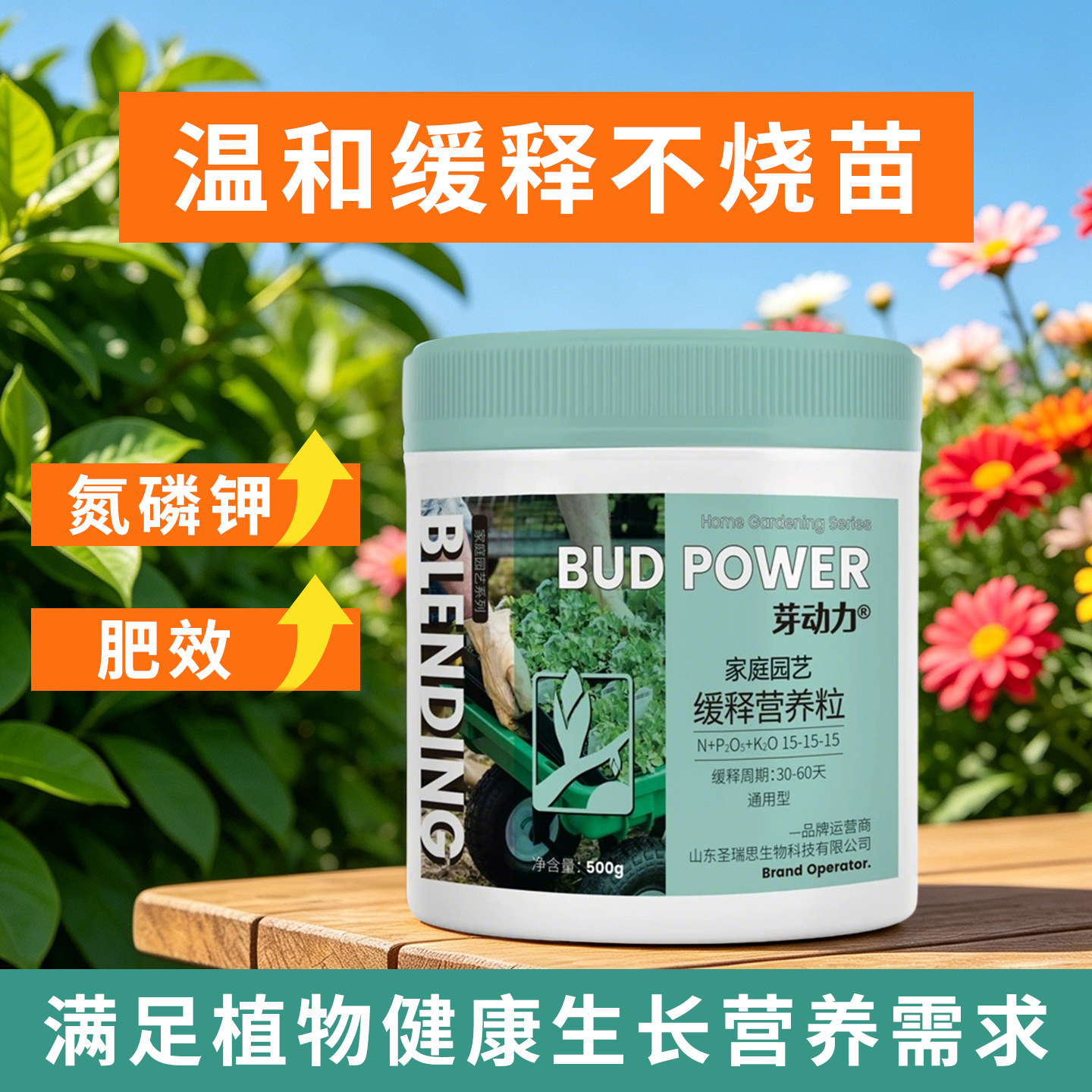 芽动力花卉缓释复合肥氮磷钾肥颗粒肥花肥料家用盆栽植物掺混通用