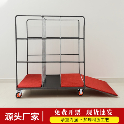 玻璃转盘存放车餐厅收集运送车酒店手推车1.2/1.5米静音轮运输车