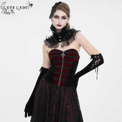 植绒朋克状态女装礼服裙EvaLady
