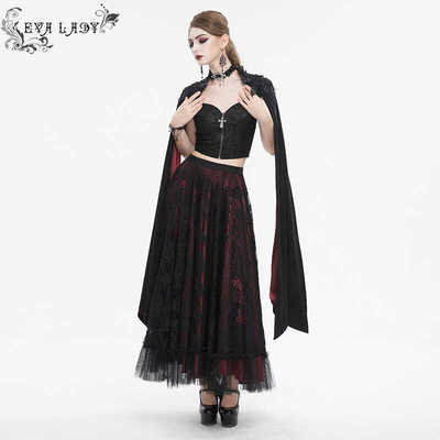 女士百褶网纱半身裙EvaLady轻薄