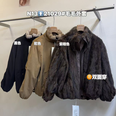 N13 STUDIO-冬上新韩系休闲宽松拉链双面穿短外套L21029