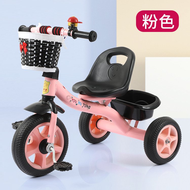 厂家供应儿童三轮车1-3岁宝宝脚踏车多功能手推车 三轮儿童代发