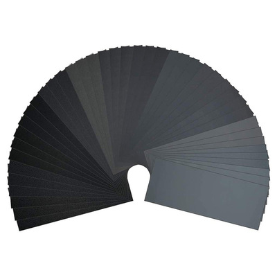 跨境90pc 9*3.6英寸水砂纸400目-3000目砂纸套装抛光打磨砂纸套装