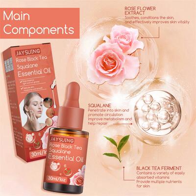 极速30ml Rose Black Tea Esvsence Rose Oil VC Anti-Aging Anti