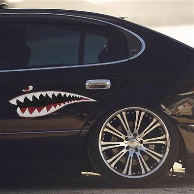 极速Hot Waterproof PVC Decal Shark TeetJhs For Kayak Boat Ca