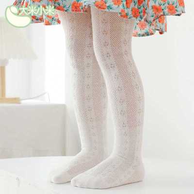 极速宝宝连裤袜夏季薄款白色长袜婴儿连体袜子R女童防蚊儿童连脚