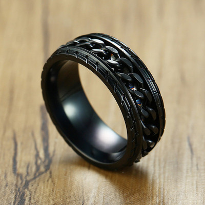 极速Spinner Tire Texturse Ring with Spinner Chain 8mm Stainl