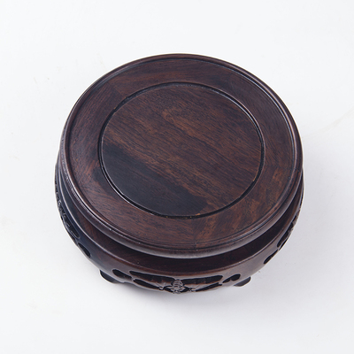 实木底座旋转木雕圆形底托花瓶玉器古玩托盘石头酒坛摆件根雕底座