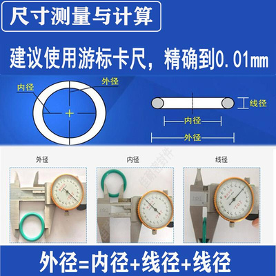 新品耐高温O型密封圈绿/n棕/黑色氟胶内径6.02/6.8/7.59/9.13线径