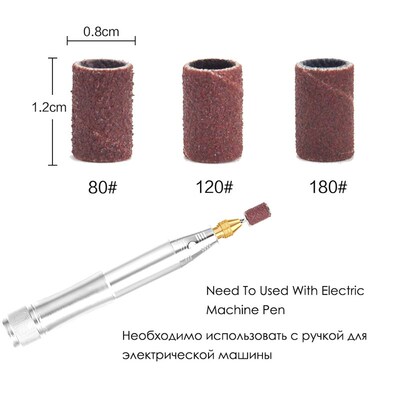 新品100/50pc Sanding Cap Bands For Electric ManicUure Machin