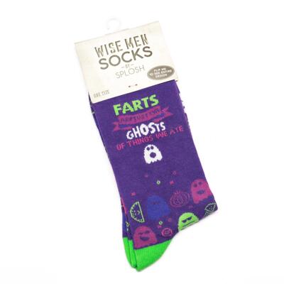 舒适棉质Ghosts卡通鬼魂幽灵图案中筒男袜潮袜