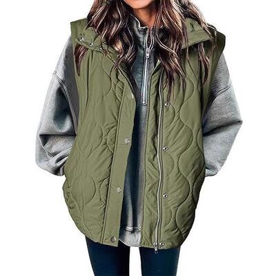 Women'S Casual Puffer Vest Oversize Lightweight Quilted