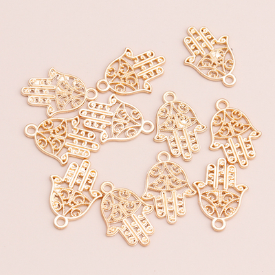 极速50pcs Vintage Hamsa Hand Charms fiIt Jewelry Makings Luc