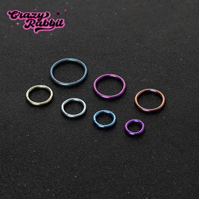 CrazyRabbit钛合金素圈耳环