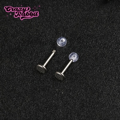 CrazyRabbit 亚克力透明隐形M1.0/M1.2牙单球头唇钉耳钉穿刺饰品
