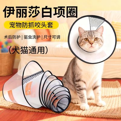 猫狗伊丽莎白圈防舔术后耻辱项圈