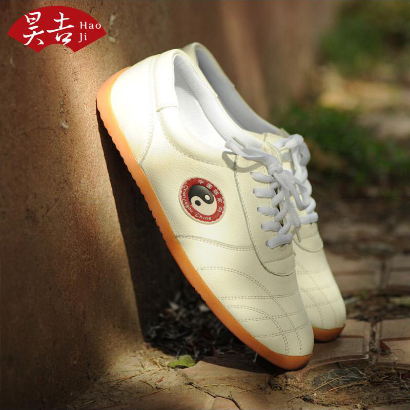 好货太极鞋软牛皮牛筋底男女真皮软底春秋训练鞋陈家沟练功鞋武术
