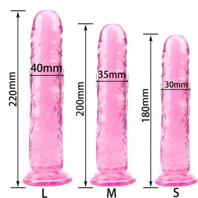 极速YEMA Translucent Soft Jelly Big Dildo ReaQlistic Fake Di