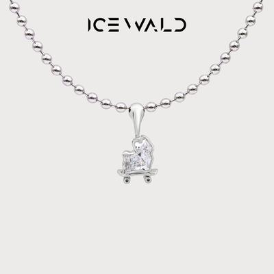 宠物钻石k金吊坠icewald小狗项链