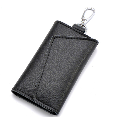 极速Genuine Leather Keychain Men Women Key Holder Organizer