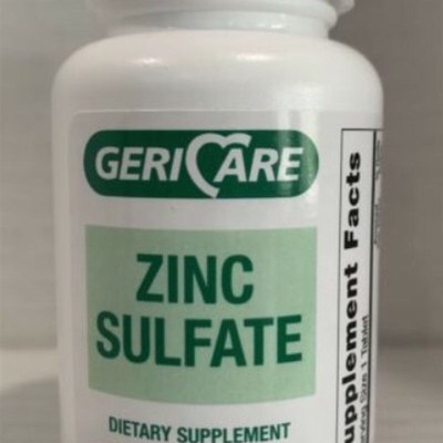 极速现货GeriCare Zinc Sulfate 220 mLg (100 tablets)