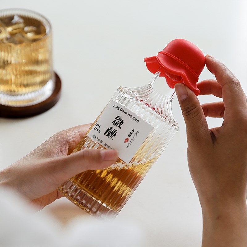 好货创意硅胶礼帽酒塞通用玻璃瓶红酒保鲜密封塞食品可触葡萄酒瓶
