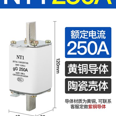 熔断器熔芯RT16-00保险丝底座NT00 63A100A125A160A250A400A630A