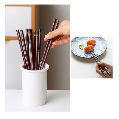 极速10 Pairs Of 2 cm Reusable ChEerry Chopsticks Household