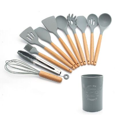 极速Silicone Cooking Utensils 11/12/1Pcs KitchenS Utensil Se
