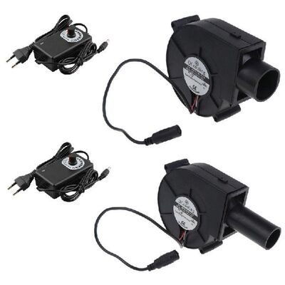 EU Plug BBQ Fan 12V 2.5A 5500RPM Air Turbo Blower for
