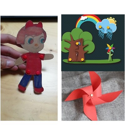 速发彩色两脚钉两头儿童手工脚叉钉羊角钉二脚钉分分双脚钉材料