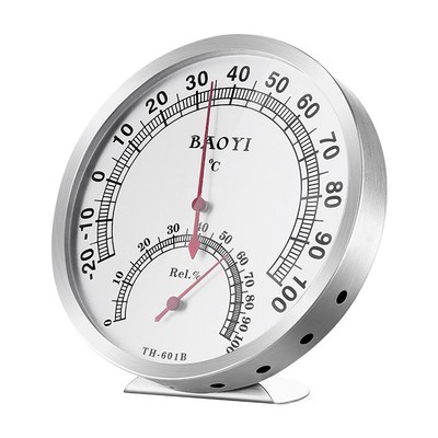 速发牧家保仪不锈钢温湿度计室内田用温度房药计实验室工业高