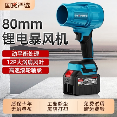 德国涵道暴力涡轮风扇大功率强力鼓风机锂电暴风枪吹风机工业神器