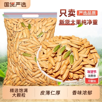 美人甲南瓜子500g袋装新疆新货大颗粒盐焗味南瓜籽炒货坚果美甲