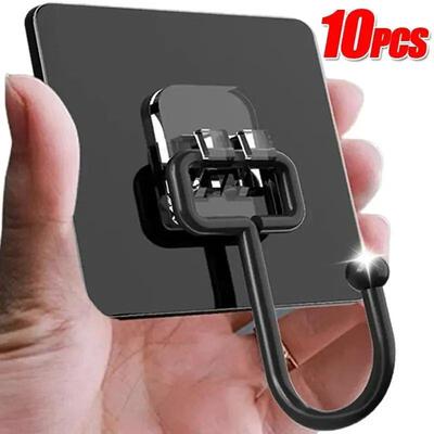 现货10/1Pcs Strong Self hesive Hooks PunLch-free Door W Hang