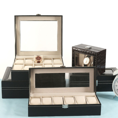 极速Watch Box PU Leather Watch CaseF Holder Organizer Man Gi