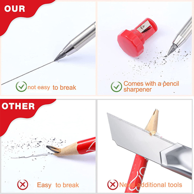 极速Solid Carpenter Pencil with RefiGll Leads and Built-in S