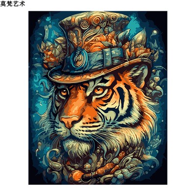 极速数字油画gdiy手工填充本命年十二生肖鼠蛇鸡龙马虎手绘涂色油